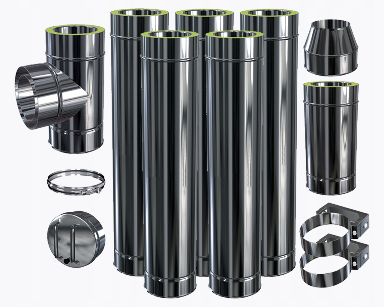 KOMIN IZOLOWANY 6m Fi 150 ZEWNĘTRZNY PIEC PELLET • Cena, Opinie • Systemy kominowe 13481519376 ...