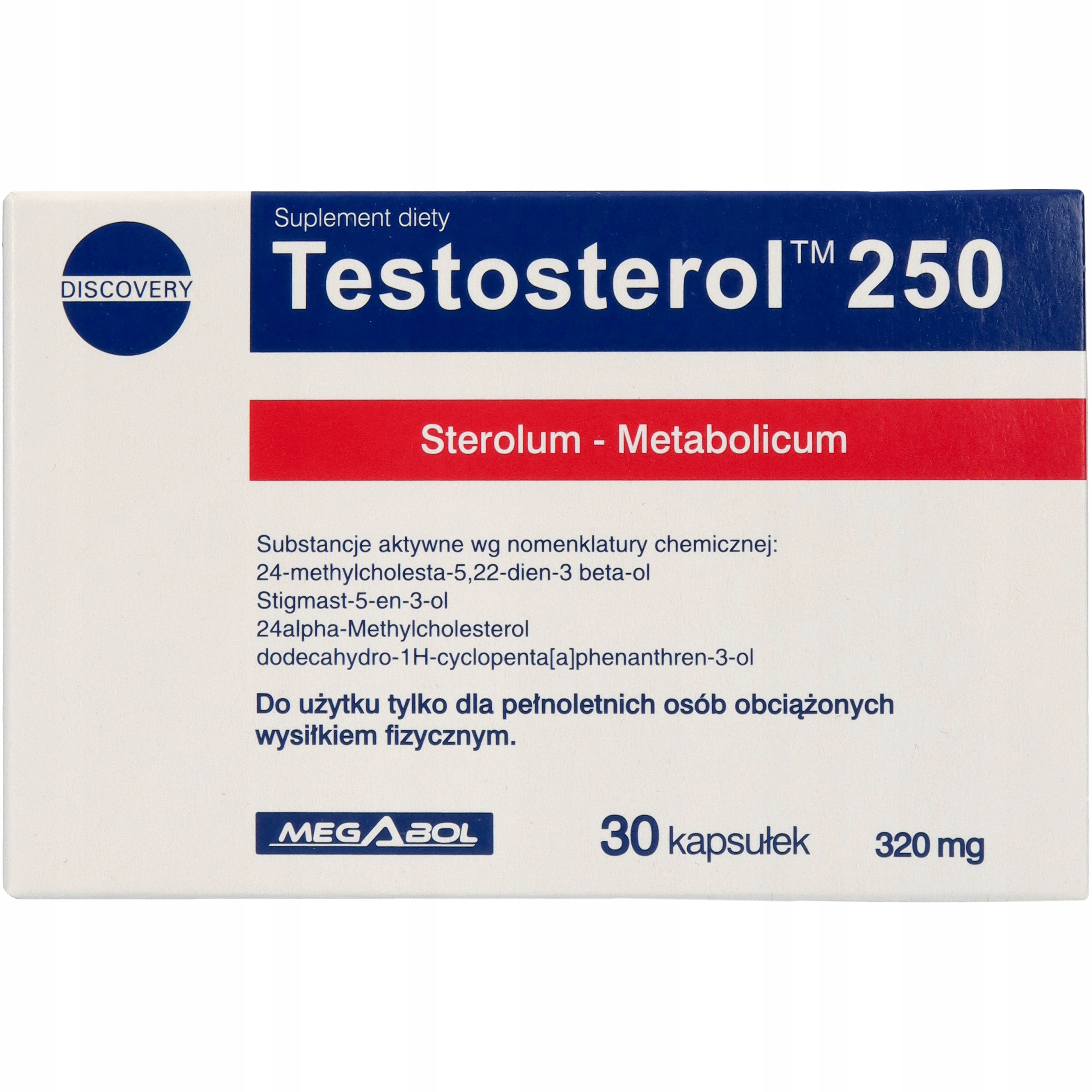 Megabol Testosterol 250 30 caps booster testosteron - 5907582338017 ...