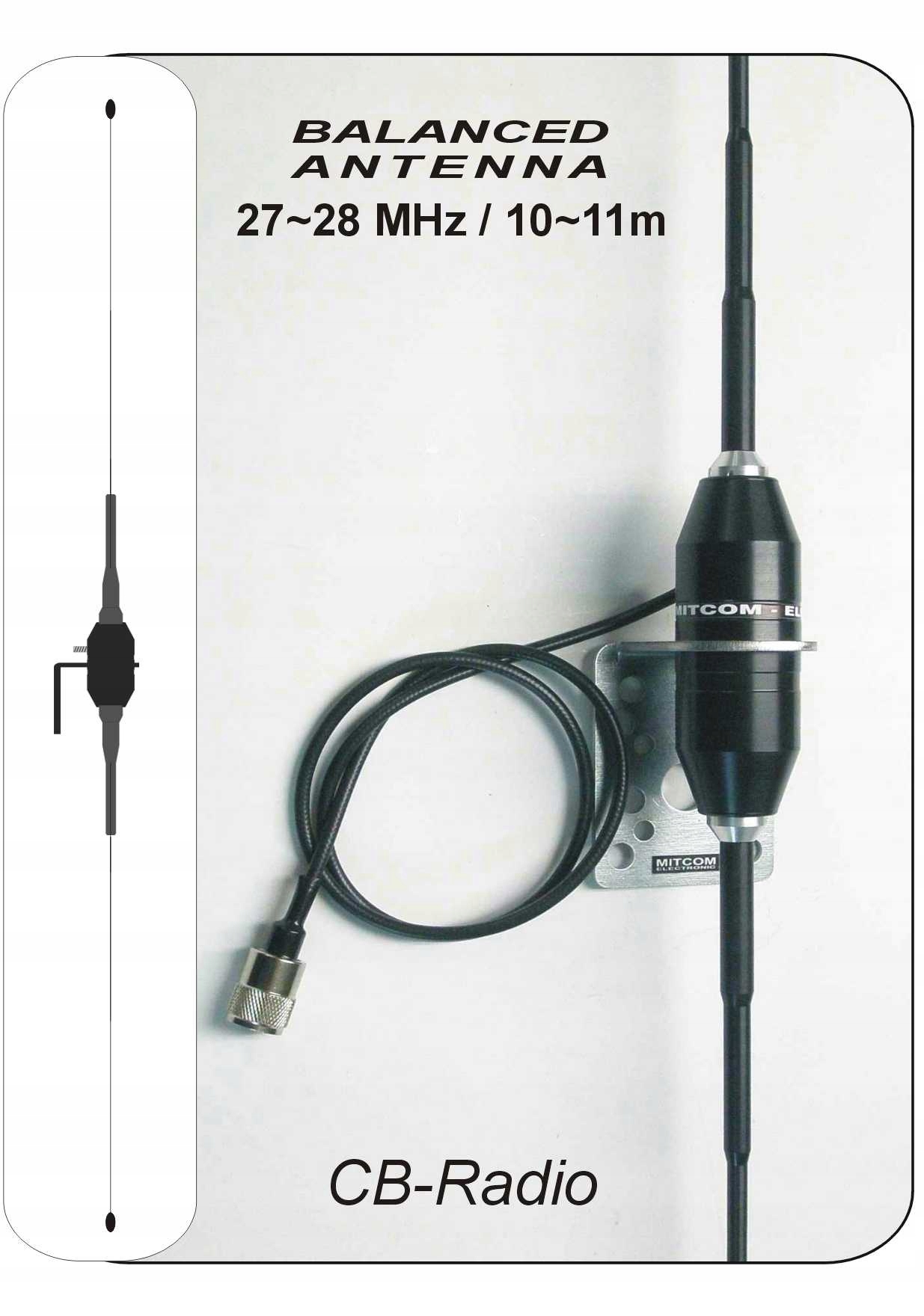 Antena CB bazowa Mitcom-Electronic 1/2 fali - Sklep, Opinie, Cena w Allegro