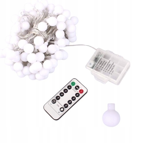Lampki choinkowe zasilane bateriami 40 diod LED, 8 trybów • Cena ...