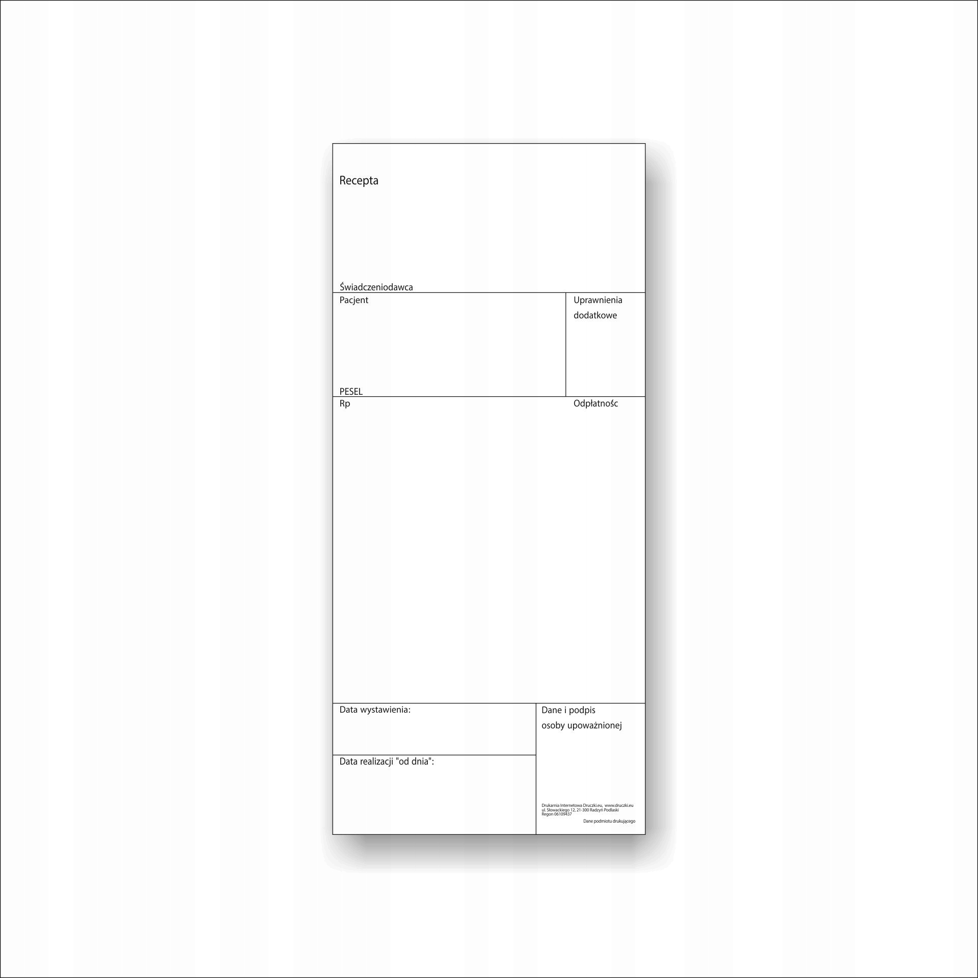 Recepta lekarska - NOWY WZÓR 2021 (804) • Cena, Opinie • Druki 10907825480 • Allegro