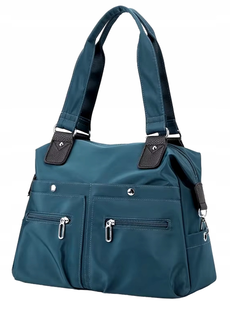 TORBA TOREBKA DAMSKA NA RAMIĘ DUŻA MOCNA POJEMNA NIEBIESKA TURKUSOWA ...