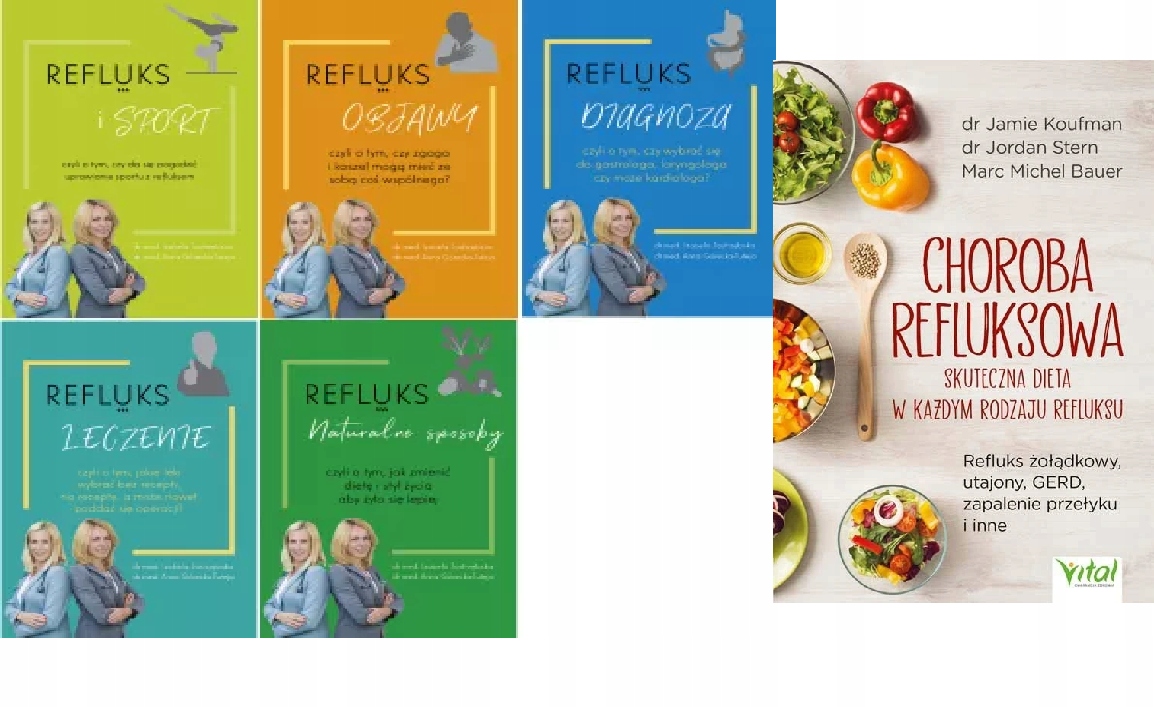 Refluks Pakiet 5 książek +Choroba refluksowa Dieta (13054580749 ...