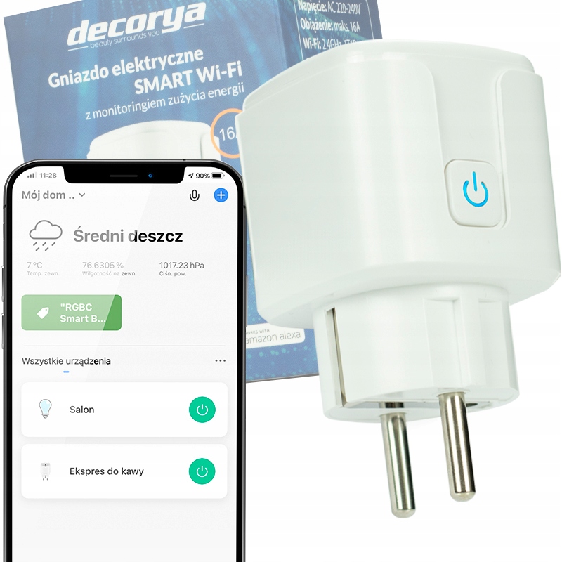 Gniazdo Elektryczne, Licznik zdalnie sterowane Decorya biały (5903672785969) • Cena, Opinie ...