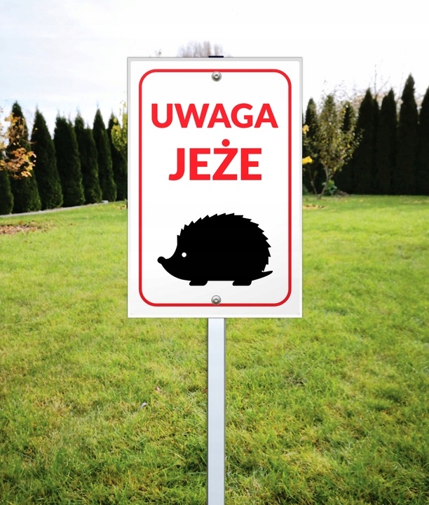 Tabliczka ZNAK na stelażu UWAGA JEŻE 20x30 cm • Cena, Opinie • Tablice ...