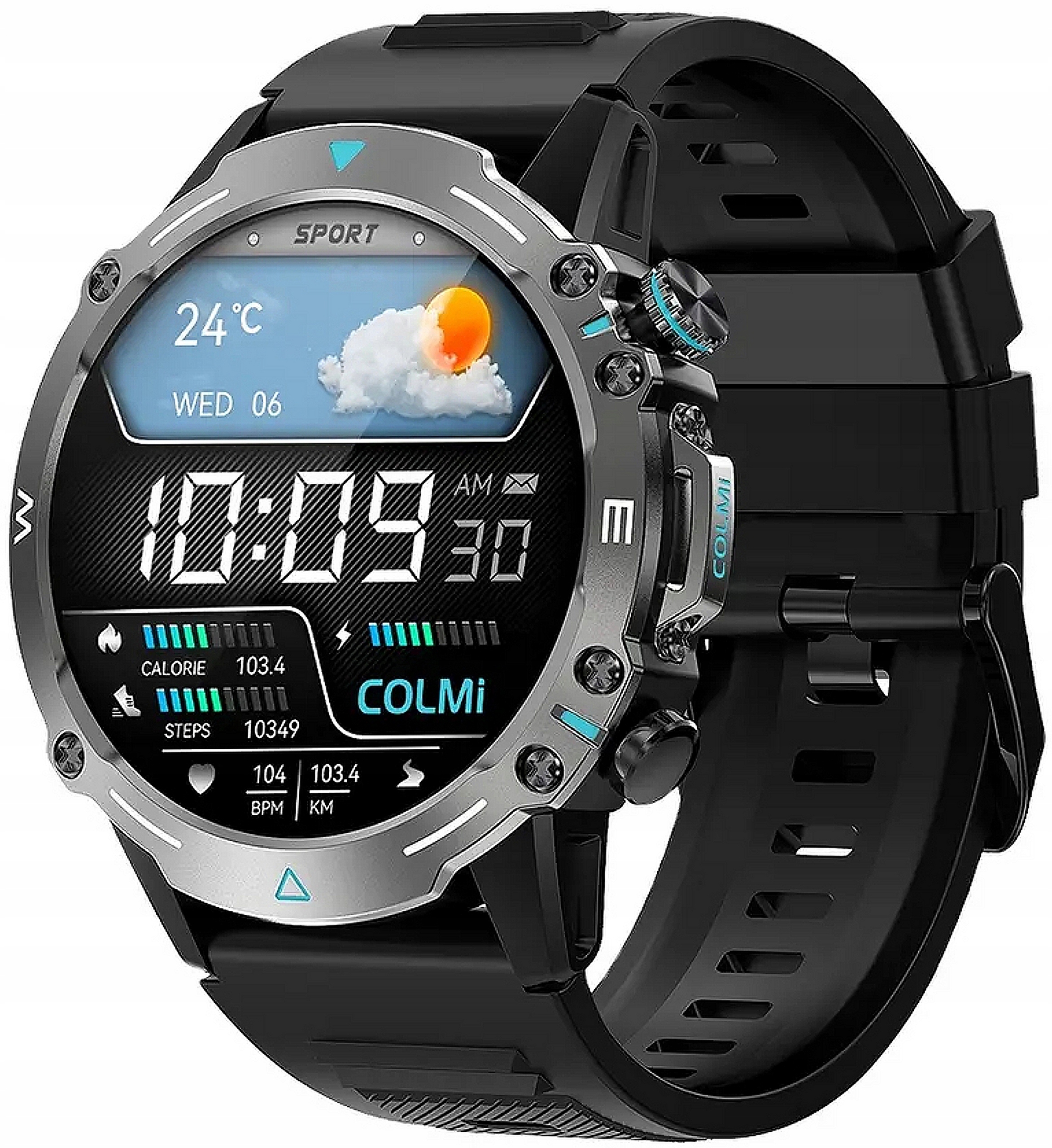 COLMi M42 Smartwatch Wojskowy – Moc Technologii! Ultra AMOLED, CZARNY ...