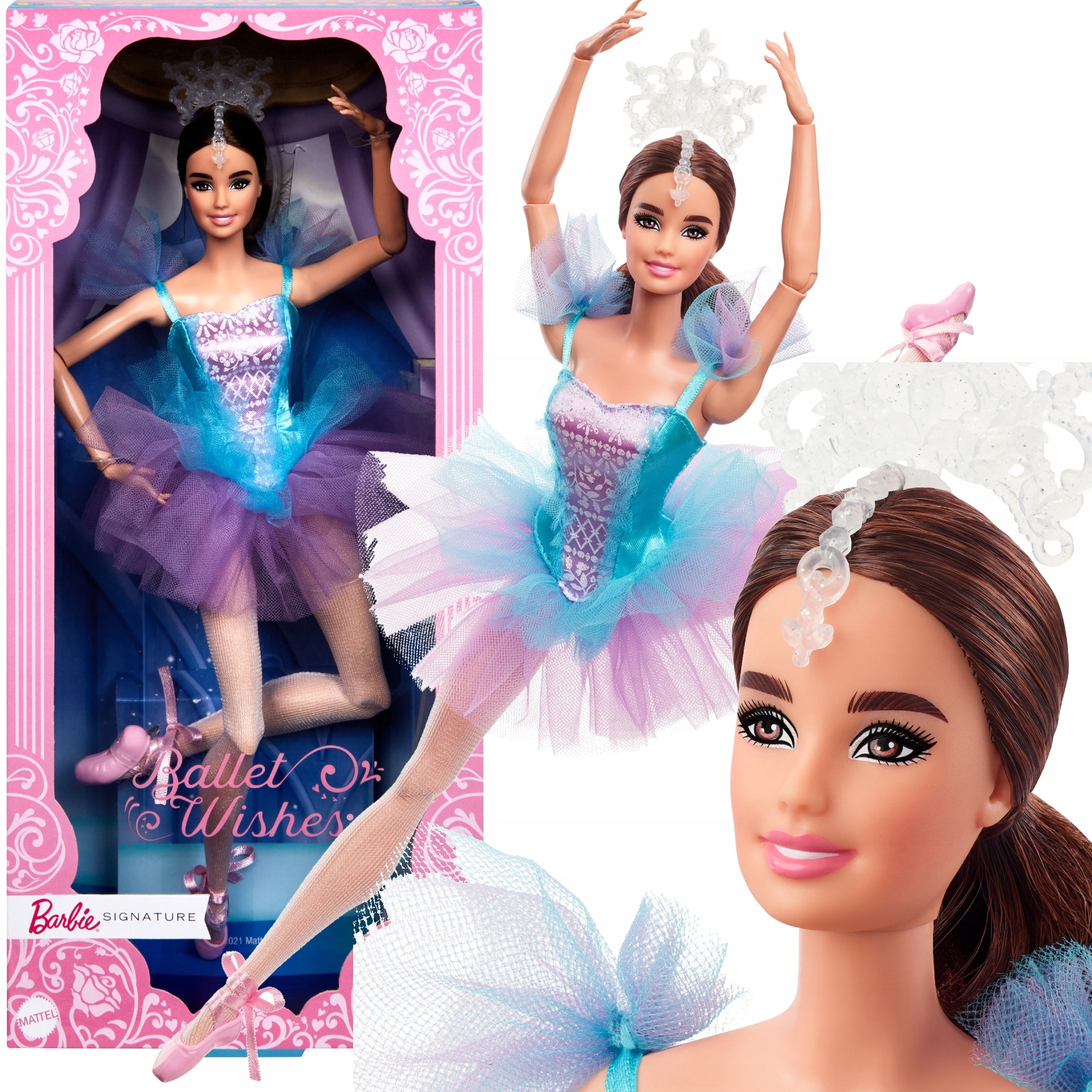 BARBIE KOLEKCJONERSKA LALKA MARZENIE BALETNICY SIGNATURE BALERINA 28 CM ...