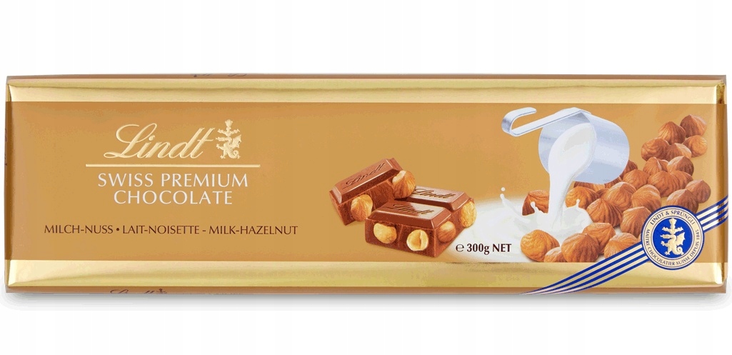 LINDT Swiss Premium Chocolate Milk Hazelnut 300g (7610400013864) • Cena ...