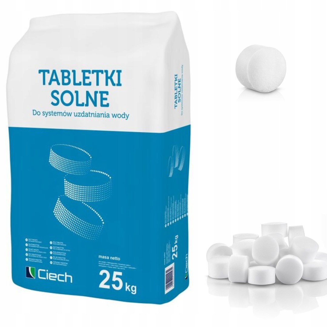 SÓL TABLETKI SOLNE DO ZMIĘKCZACZ WODY 25KG CIECH (6000003703) • Cena ...