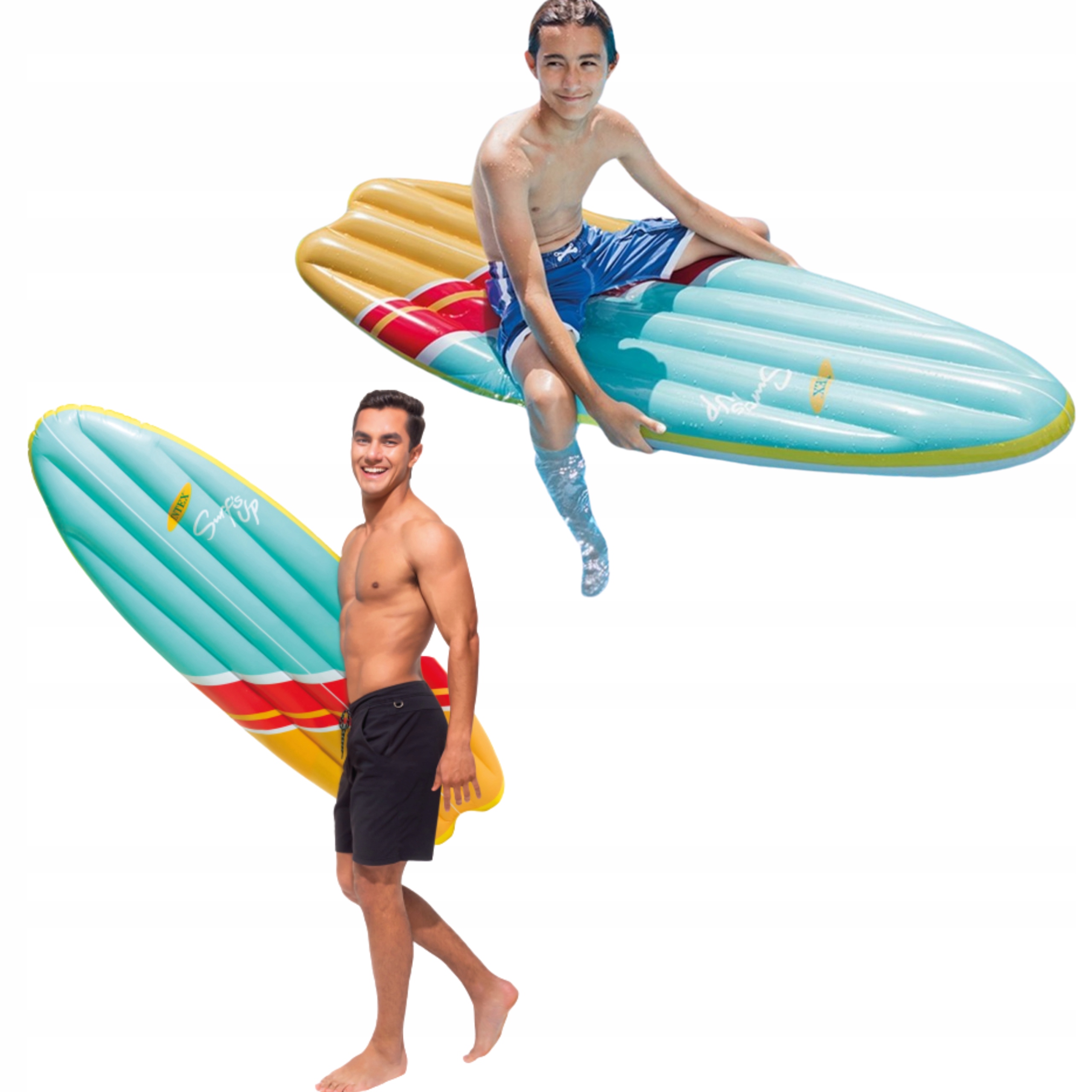 DESKA SURFINGOWA DMUCHANA DO SURFOWANIA PLYWANIA NAUKI SUP 178 x 69 cm ...