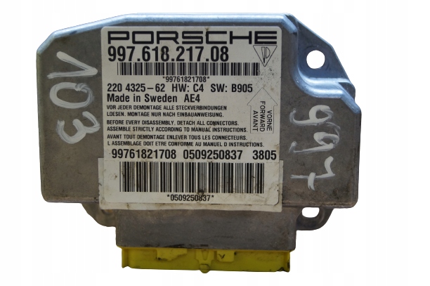 PORSCHE 997 MODUŁ SENSOR PODUSZEK 99761821708 za 490.00PLN z Dynów ...