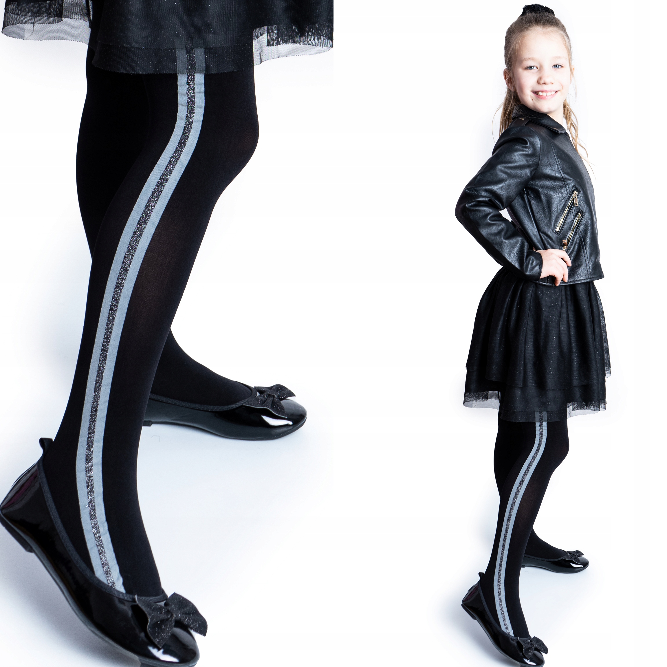 Rajstopy dziecięce dziewczęce Wednesday Addams 13280282654 - Allegro.pl