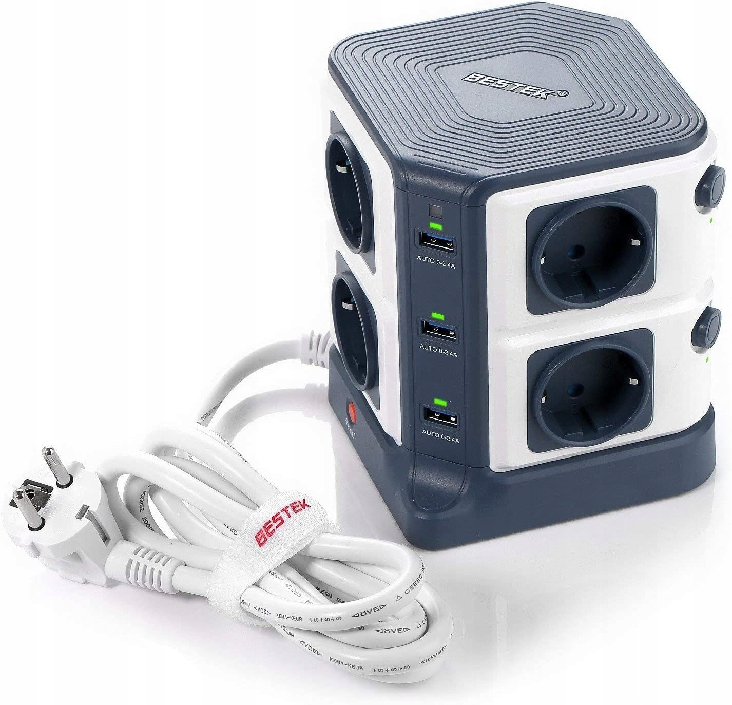 Listwa zasilająca BESTEK 8 gniazd 6x port usb - porównaj ceny - Allegro.pl