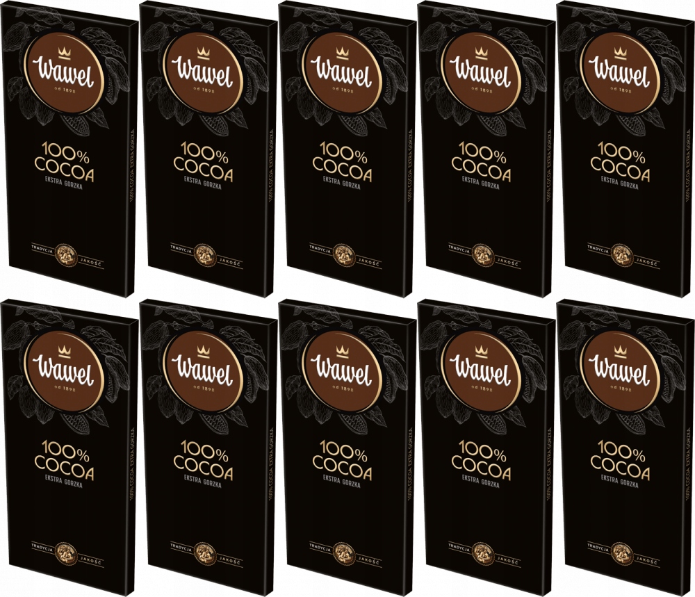 Czekolada Gorzka Premium 100% cocoa 80g Wawel x10 (5900102025091) • Cena, Opinie • Czekolady i ...