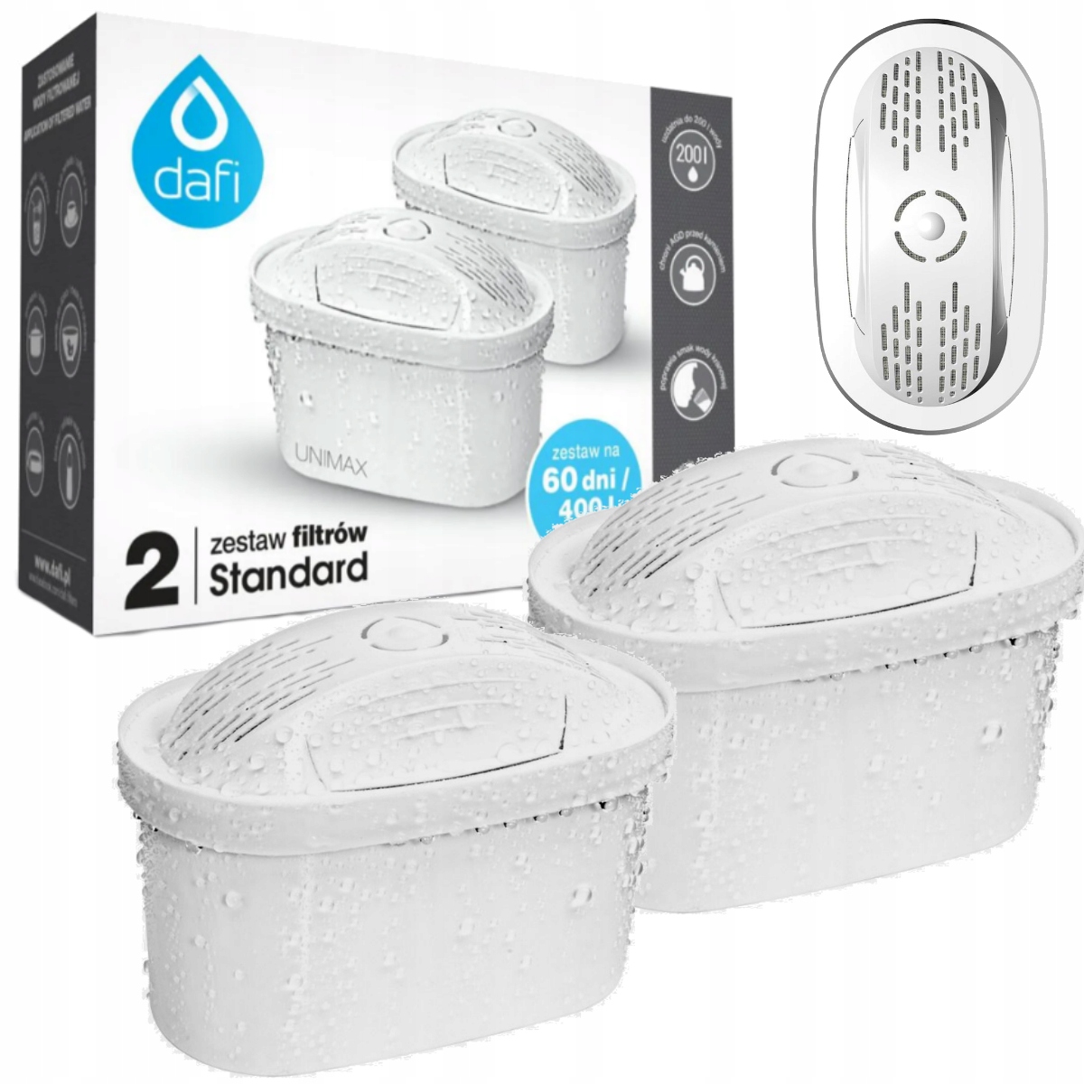 Filtr wody do dzbanka Dafi UNIMAX Standard 2 szt - Sklep, Opinie, Cena ...