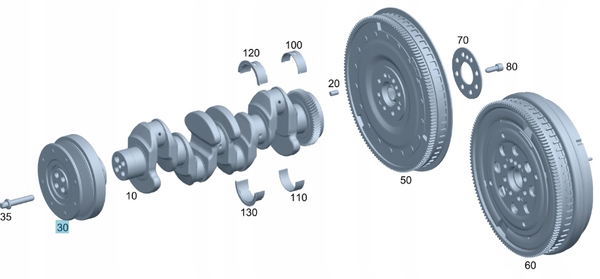 A6510351912 - ШКИВ ВАЛА MERCEDES-BENZ OM651 2.2 CDI купити на Avtoex з ...