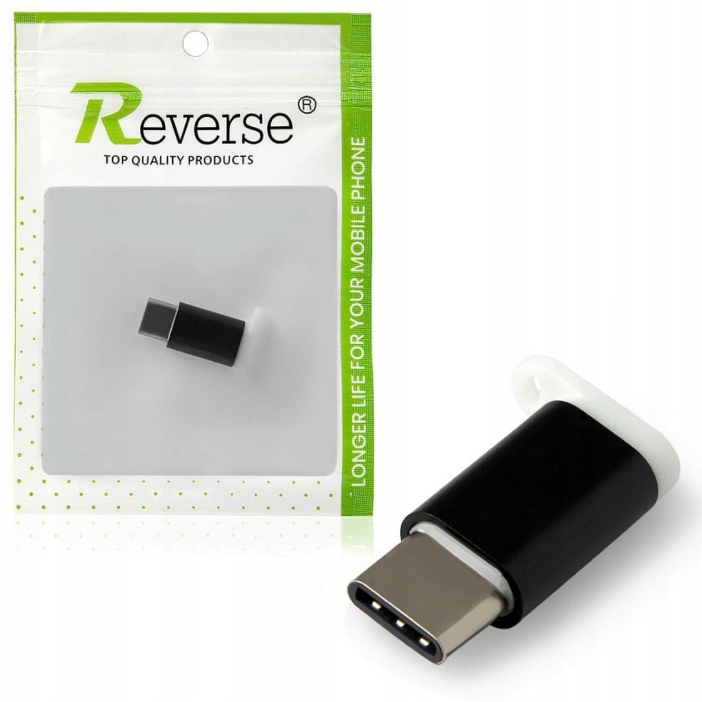 Adapter Reverse Micro USB na USB-C czarny - Sklep, Opinie, Cena w Allegro