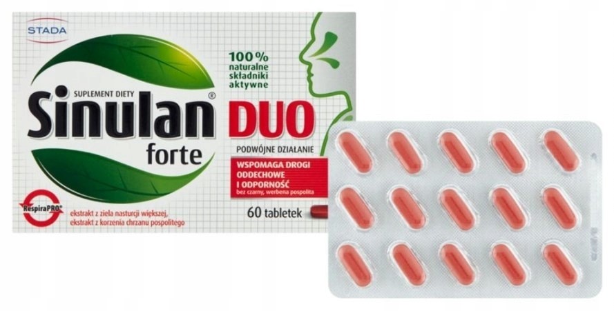 Sinulan Duo Forte zatoki 60 tabletek (8595165279856) • Cena, Opinie ...