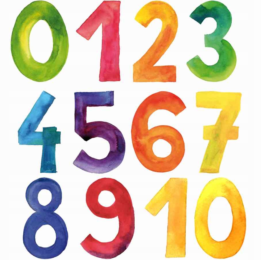 Edukacyjne Naklejki na ścianę Cyferki Liczby Kolor • Cena, Opinie ...