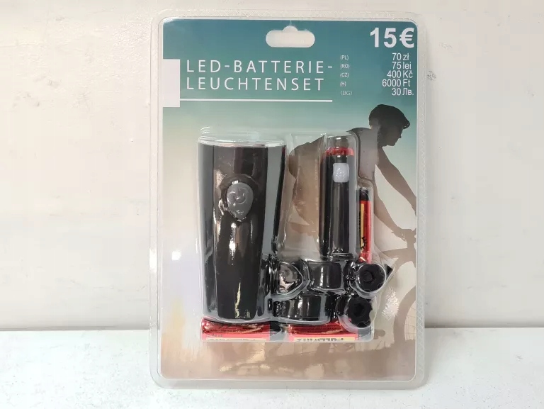 ZESTAW ŚWIATEŁ ROWEROWYCH LED NA BATERIE TEDI - 8052194923063 ...