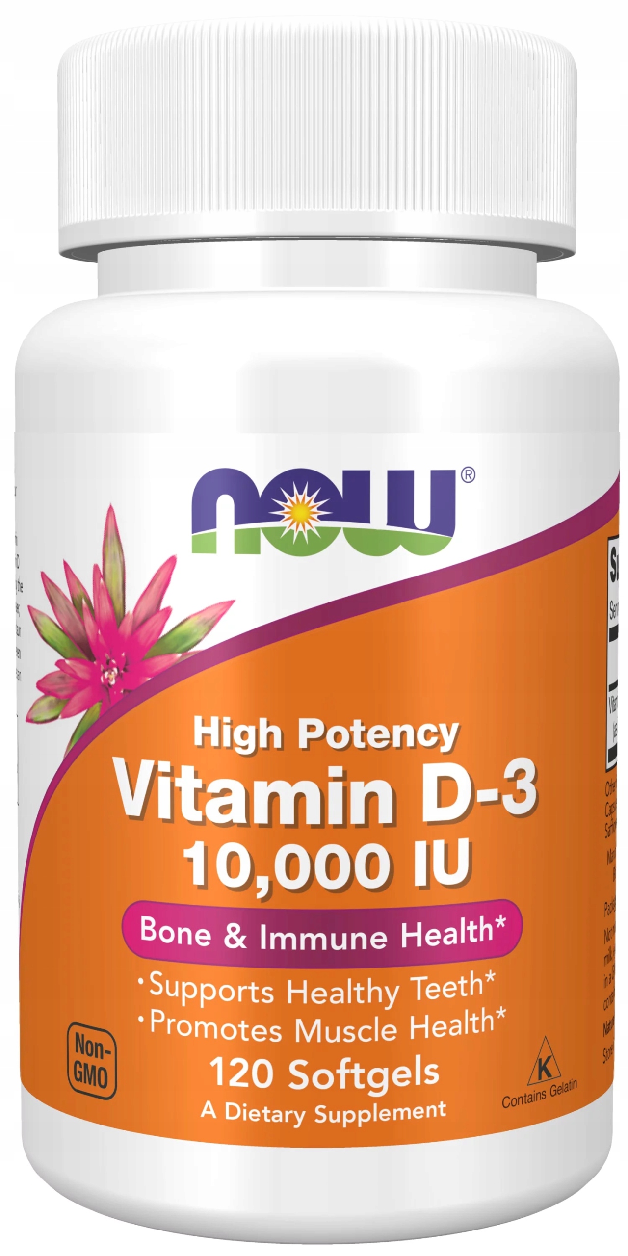 NOW Foods WITAMINA D3 10000 IU 120 kaps - 733739003768 - 14853882948 ...