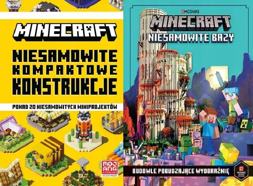 Minecraft Niesamowite konstrukcje + bazy (13539179197) | Książka Allegro