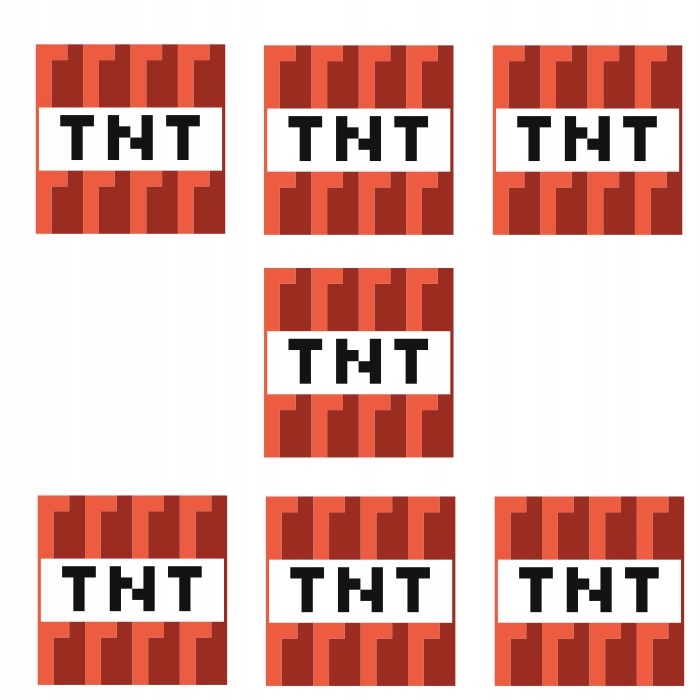 Naklejki Tnt Minecraft Creeper Dynamit Steve 13203287585 - Allegro.pl