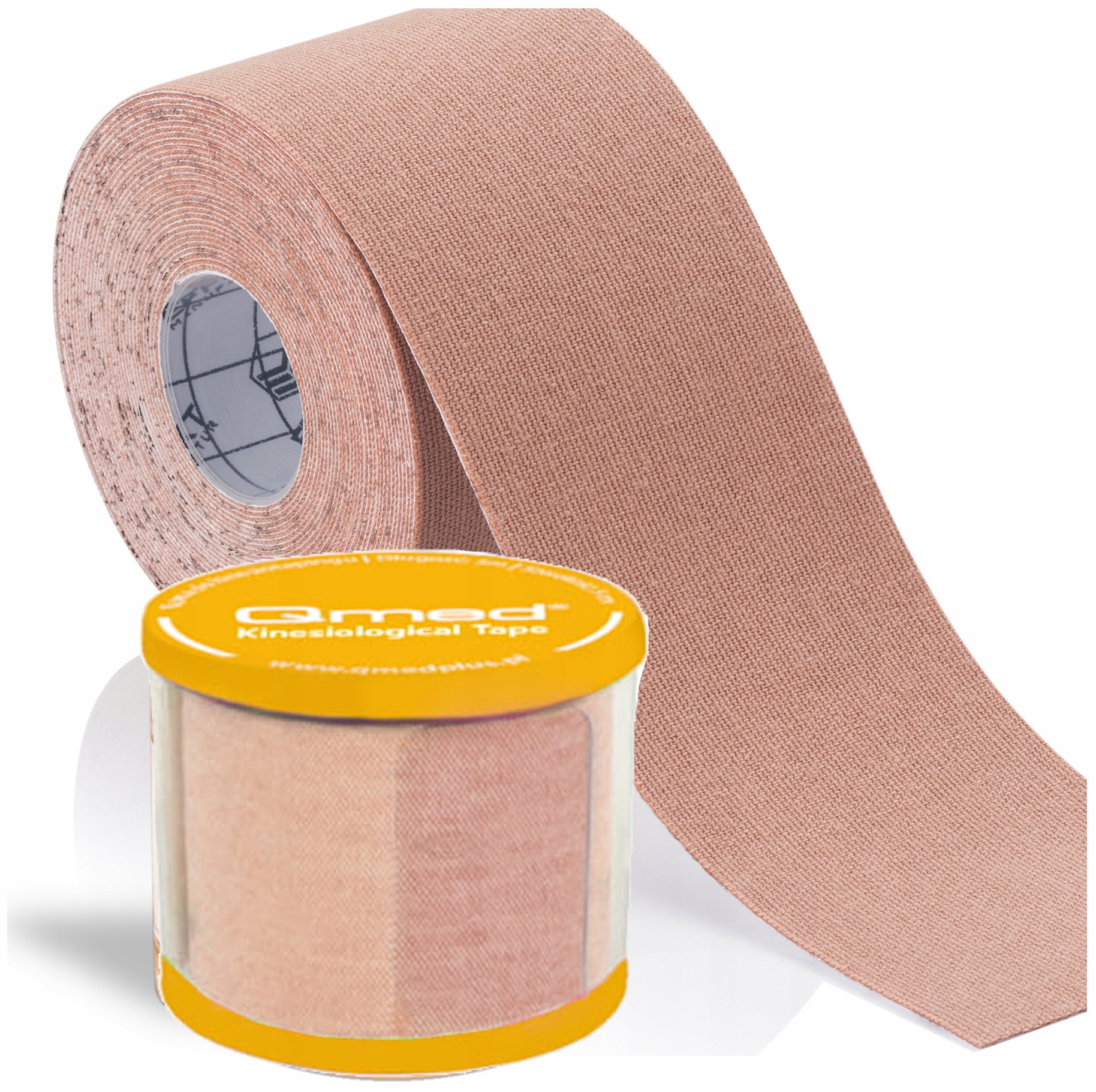 Plastry taśmy tejpy tapy taping taśma Kinezjologiczna medyczna Qmed Beż ...