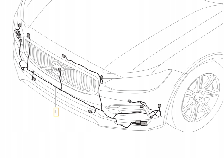 VOLVO S90 V90 II wiazka przedniego zderzaka kpl OE 31485758 za 277,15 ...