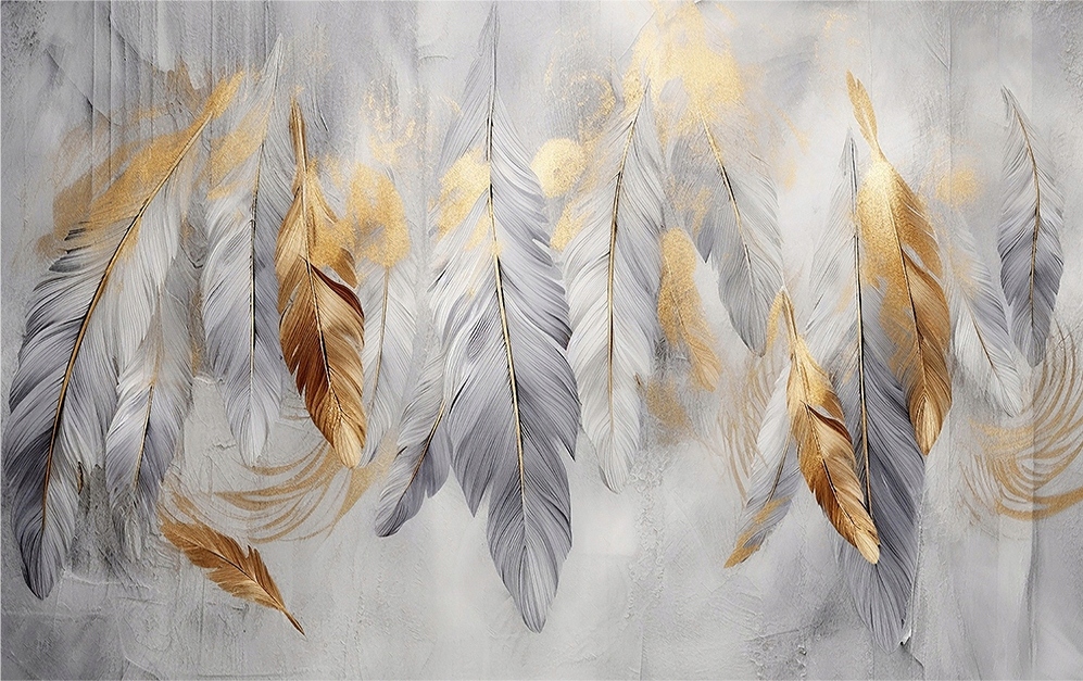 FOTOTAPETA PIÓRA KWIAT LIŚCIE PALMY DŻUNGLA WZORY # • Cena, Opinie ...