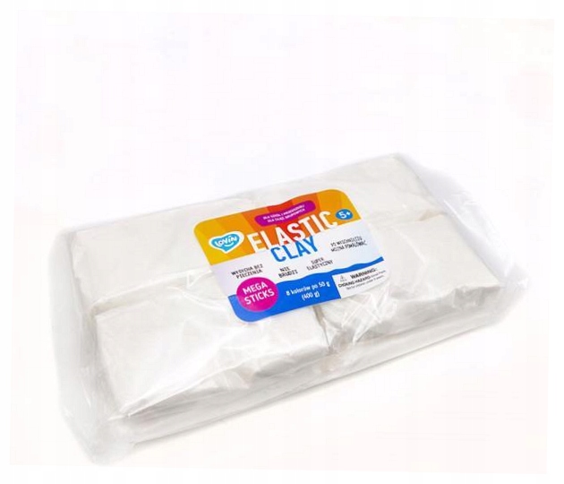 Zestaw Ciastoliny Plasteliny Do Modelowania Masa Plastyczna Biała 8 Szt ...