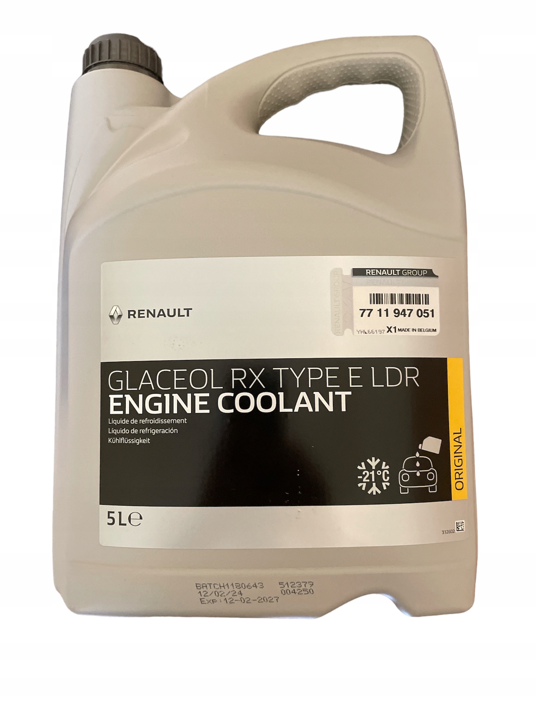 PŁYN DO CHŁODNIC RENAULT GLACEOL RX 7711428130 / 7711947051 5L ...