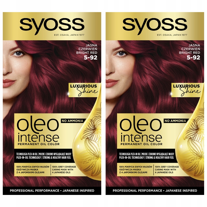 Syoss Oleo barva na vlasy Světle červená 5-92 x 2 za 355 Kč - Allegro