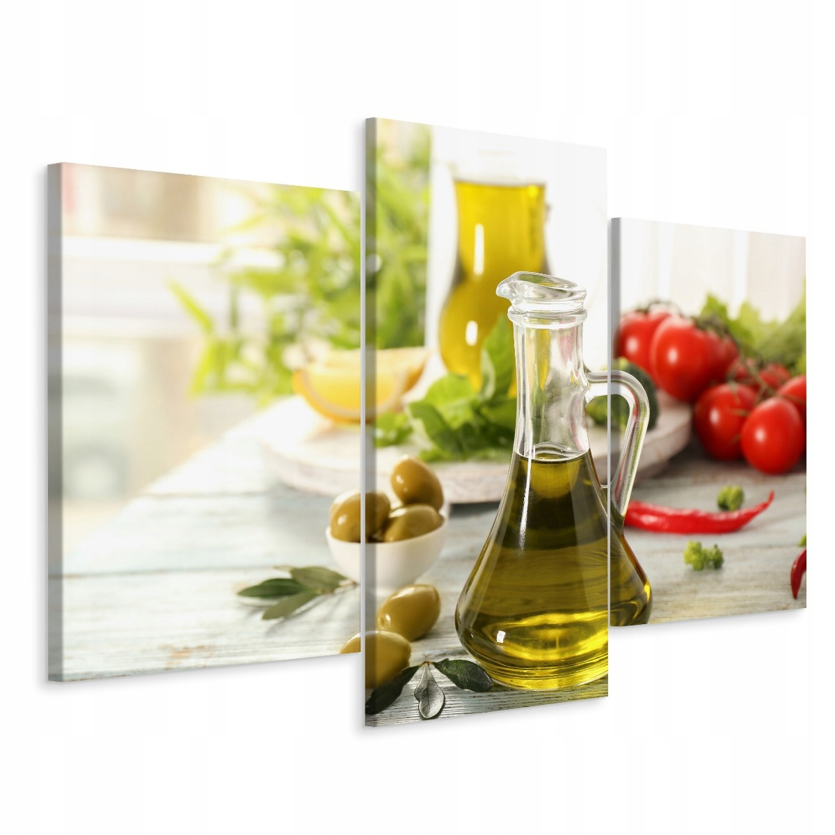 TRYPTICH Kép OLAJ Palack Paradicsom Dekoráció 60x40, (5904454949753 ...