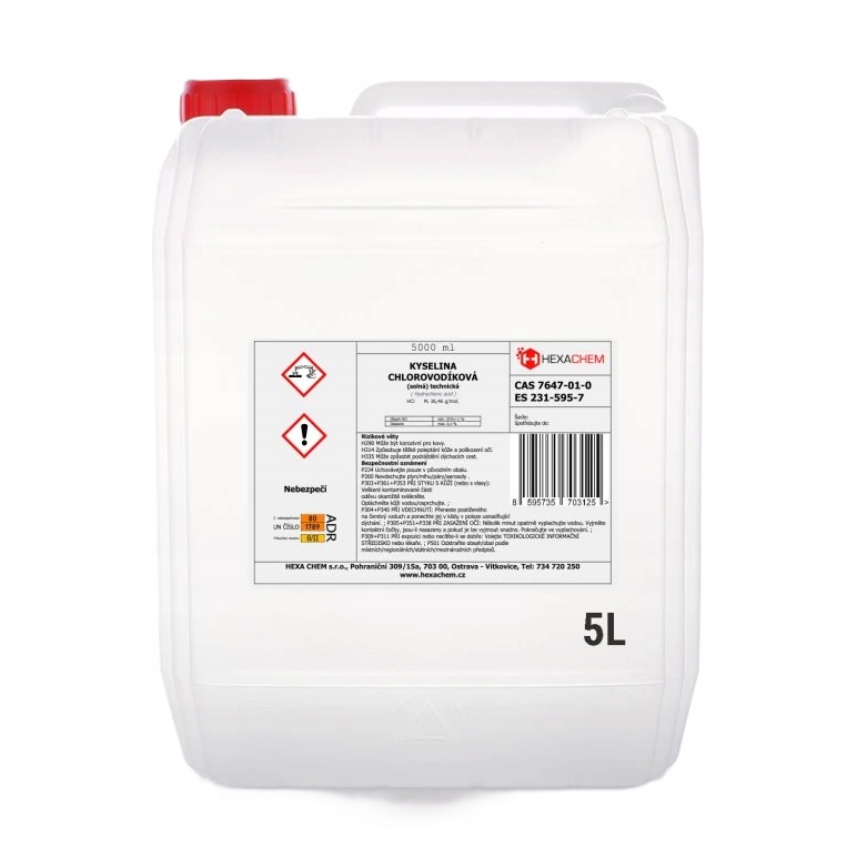 Kwas solny (solny) 31 % - 5000 ml (8595735703125) • Cena, Opinie ...