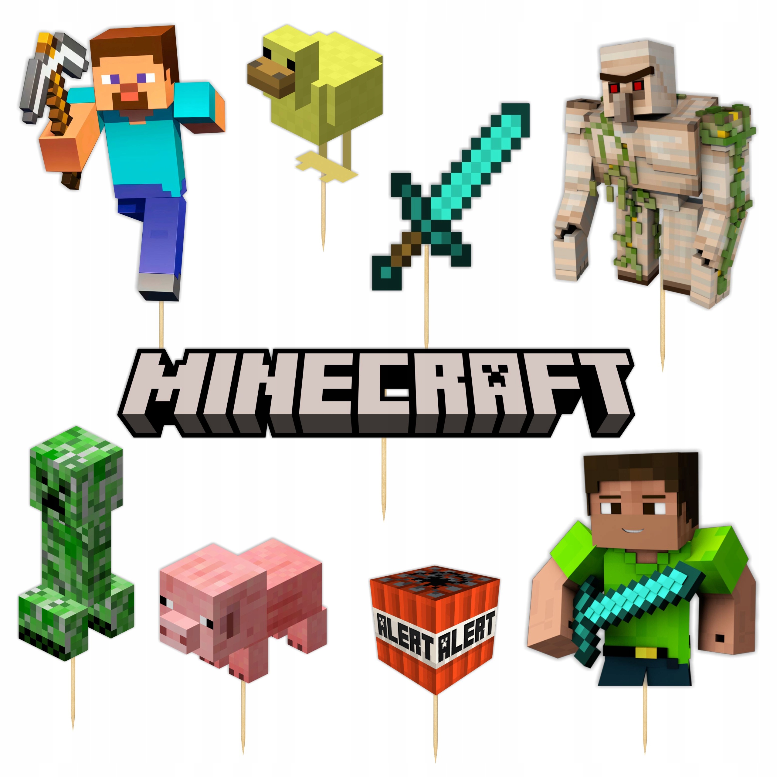 Topper na Urodziny Minecraft - Niska cena na Allegro