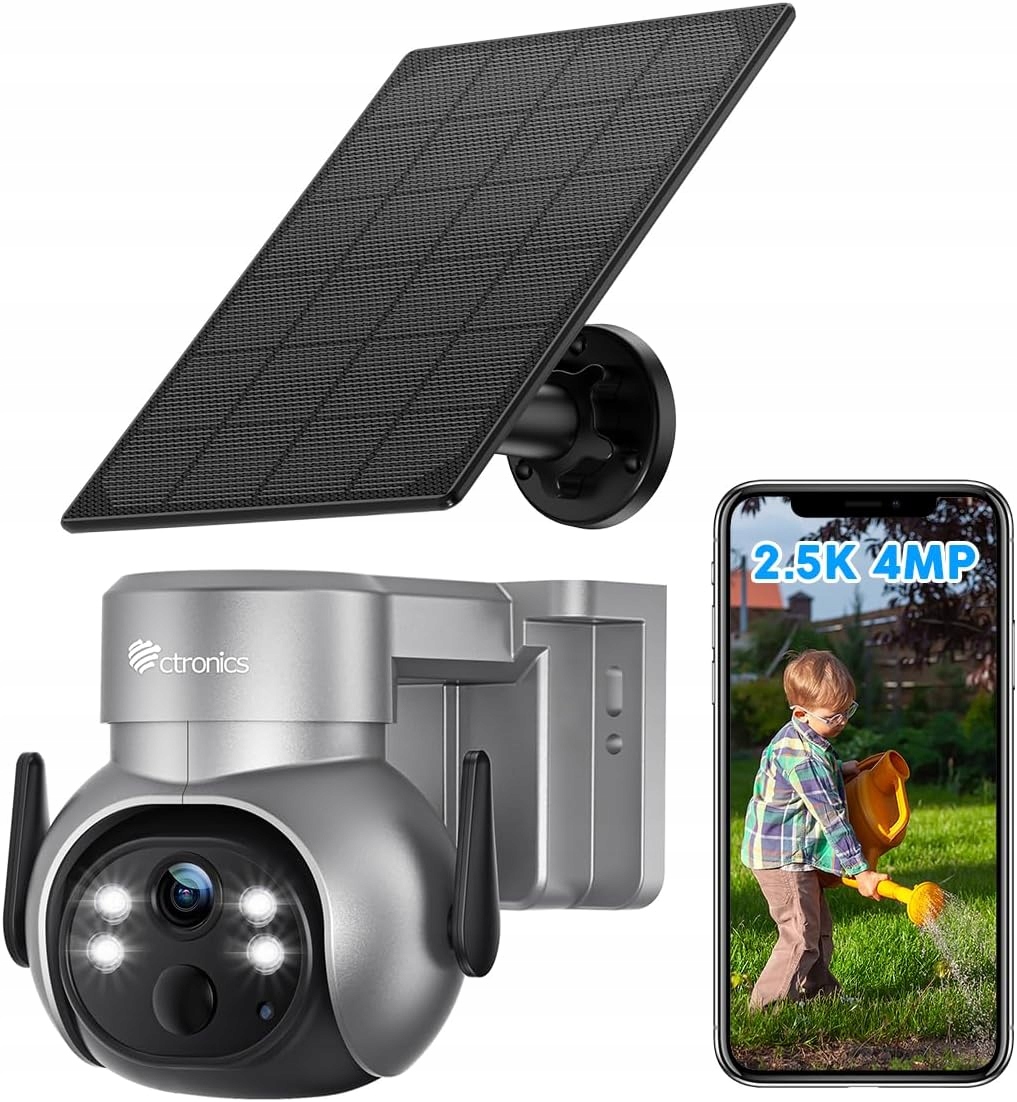KAMERA SOLARNA ZEWNĘTRZNA OBROTOWA IP WIFI 4MP 2.5K NA BATERIE 4x ZOOM PIR - Sklep, Opinie, Cena ...