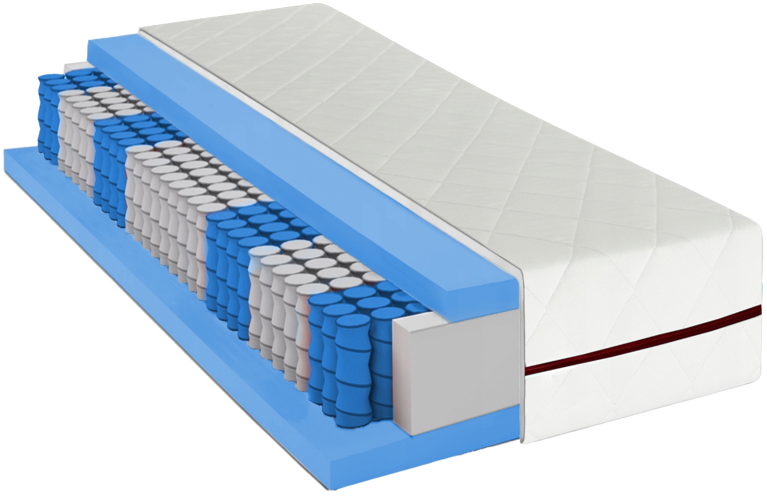 Materac sprężynowy kieszeniowy Materazzi 120 x 200 x 20cm H3 ...