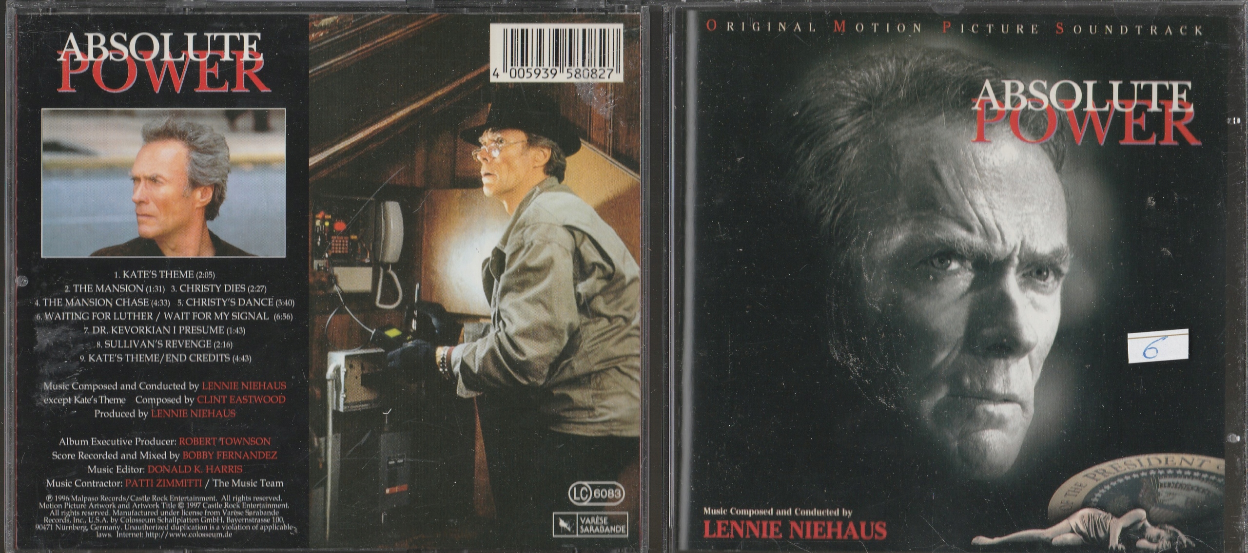 Płyta CD Lennie Niehaus - Absolute Power Soundtrack 1996 Władza ...