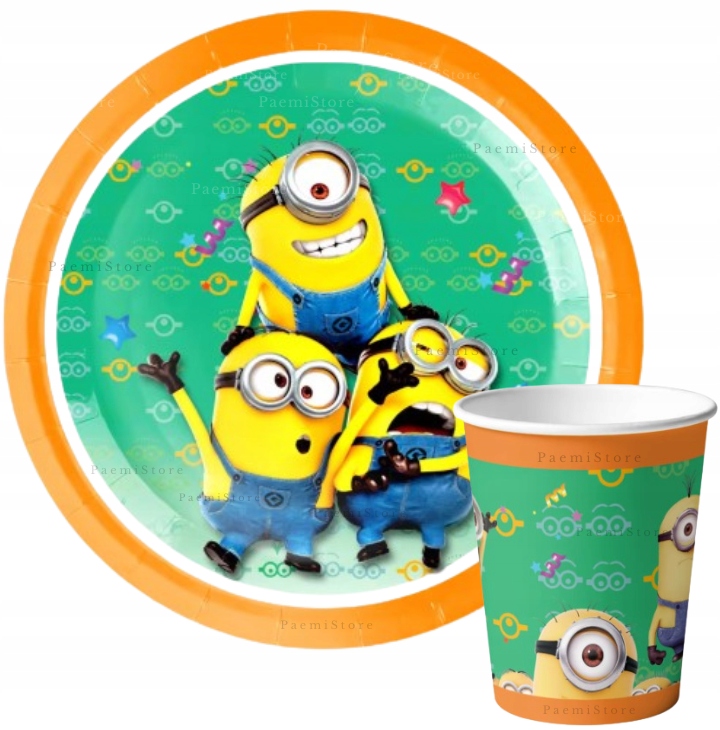 Mimoni HRNKY TALÍŘKY 10+10 GRU DRU DAVE KEVIN STUART NAROZENINOVÁ ...