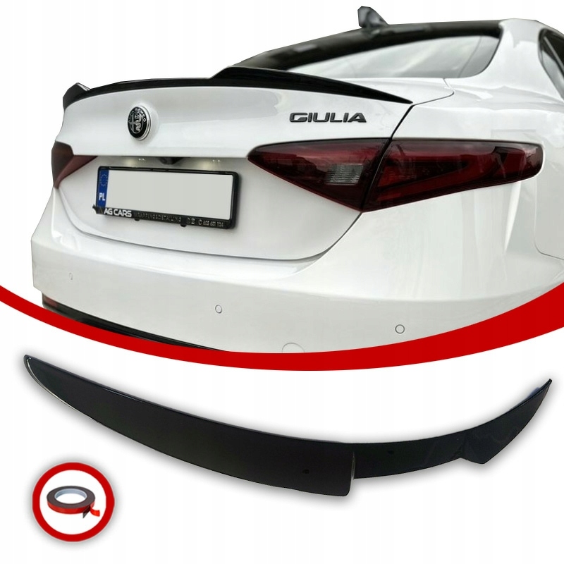 ALFA ROMEO GIULIA LOTKA SPOILER DOKŁADKA CZARNY POŁYSK 5901421200961 za ...