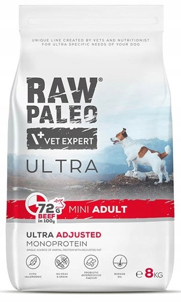 VetExpert Raw Paleo Ultra Mini Adult Beef 8 kg (5902414211063) • Cena ...