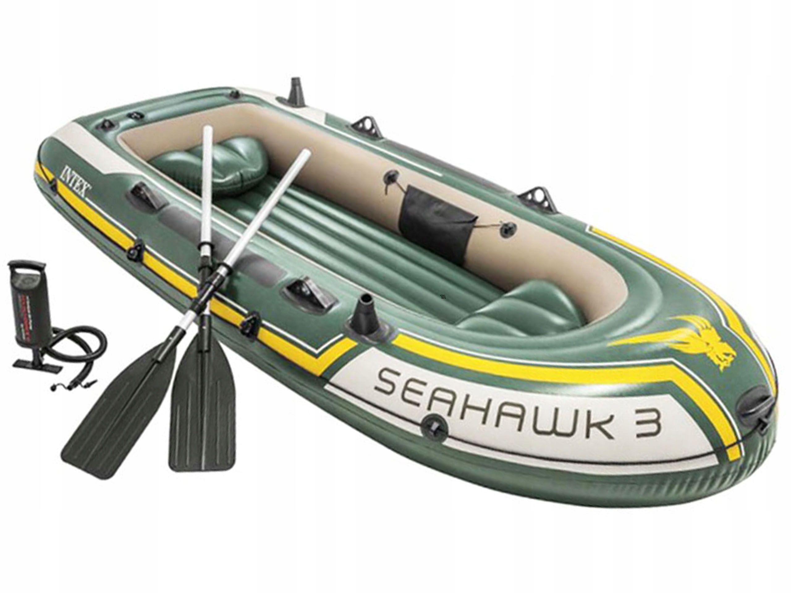 PONTON DMUCHANY INTEX SEAHAWK 3 OSOBOWY 295X137X43CM WIOSŁA POMPKA ...