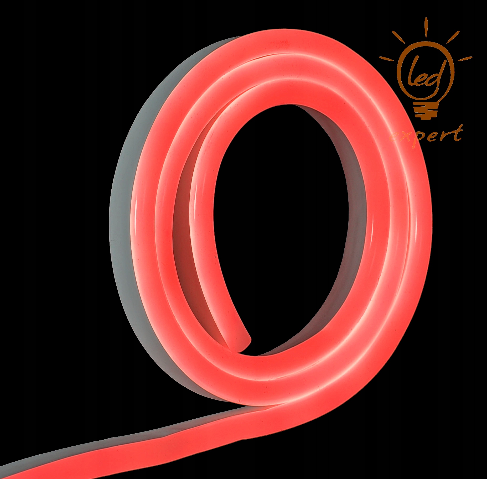 CZERWONA TAŚMA NEON FLEX LED 24V IP67 PVC 8x16 (N.8x16.R.230V) • Cena ...