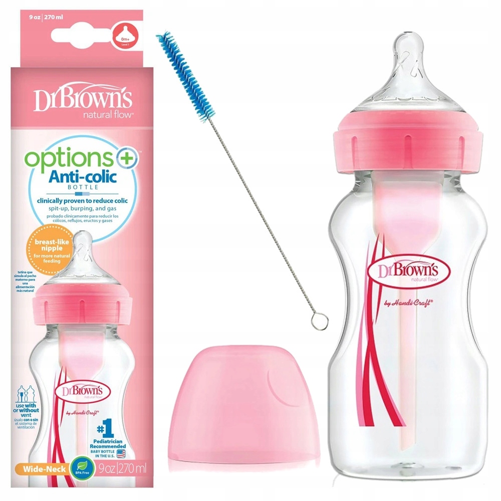 DR BROWN'S BUTELKA ANTYKOLKOWA OPTIONS+ 270ML (0072239318218) • Cena, Opinie • Butelki ...
