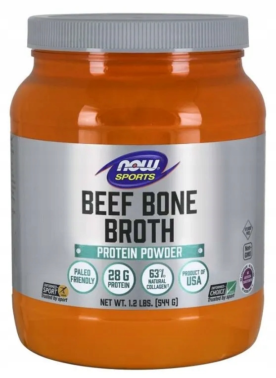 NOW Foods Bone Broth Beef Powder Proszek 544g - 733739019608 ...