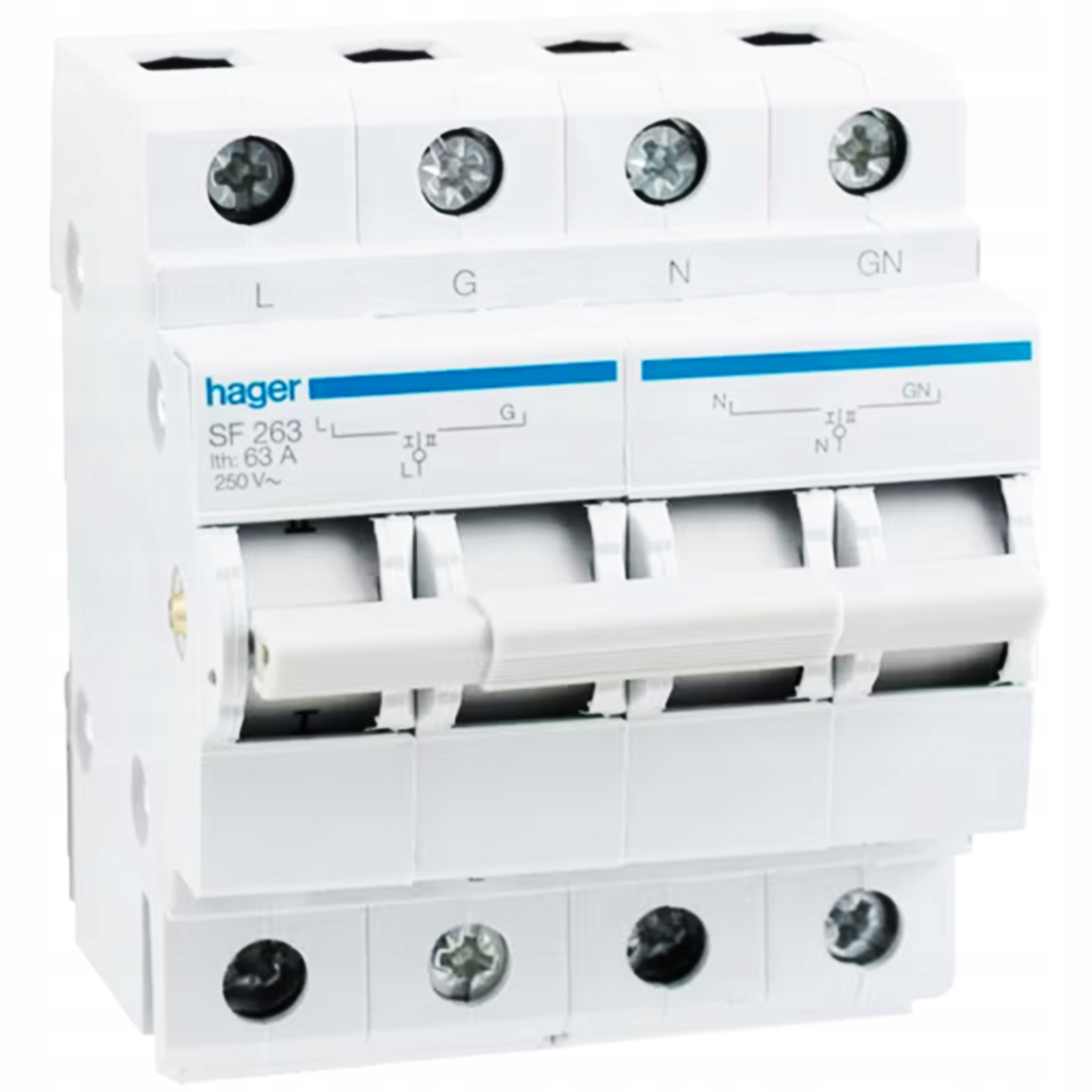 Przełącznik sieć-agregat 2P 63A Hager 230 V IP20 SF263 (3250615561008 ...