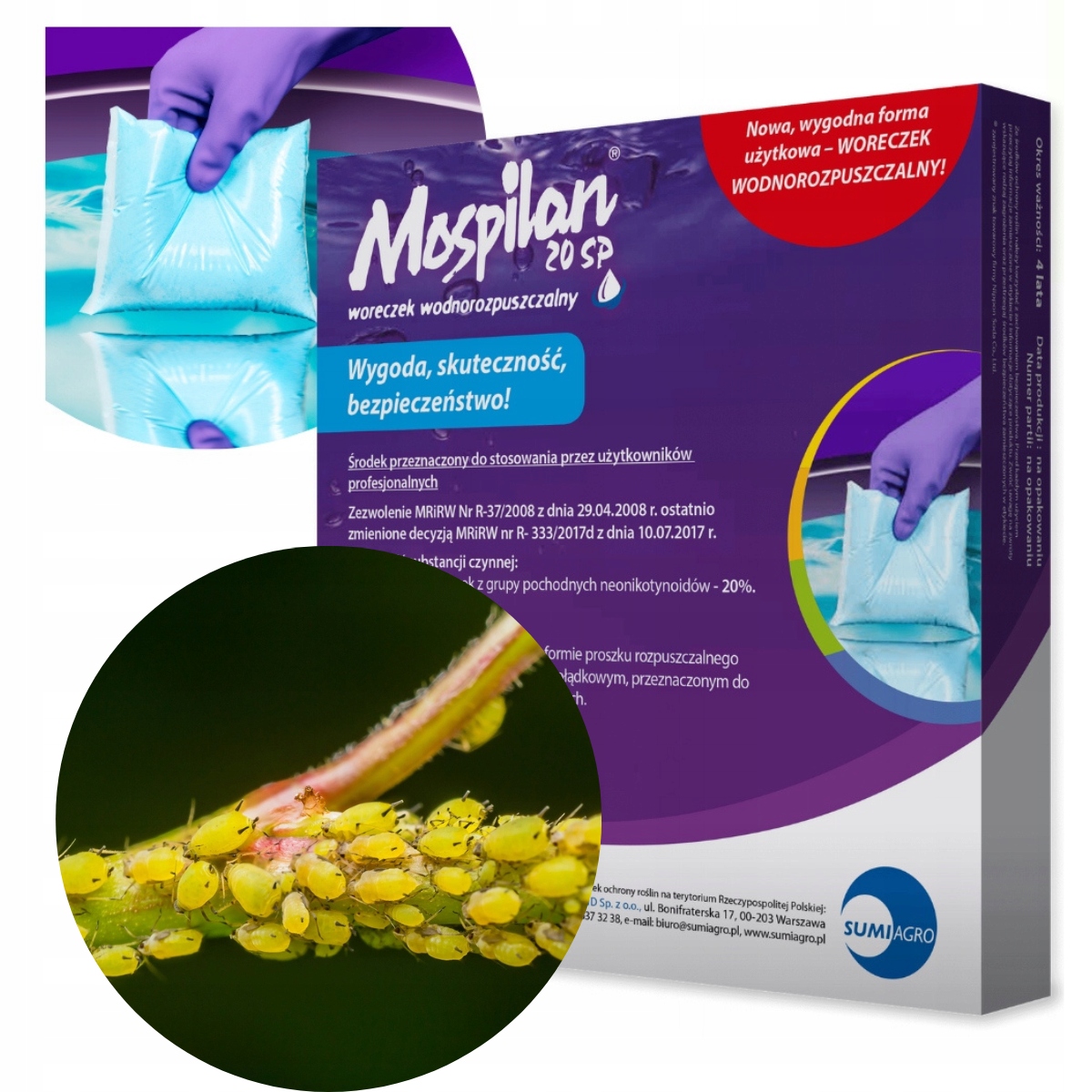 MOSPILAN 125G SUMI AGRO INSEKTYCYD OPRYSK ŚRODEK OWADOBÓJCZY NA MSZYCE ...