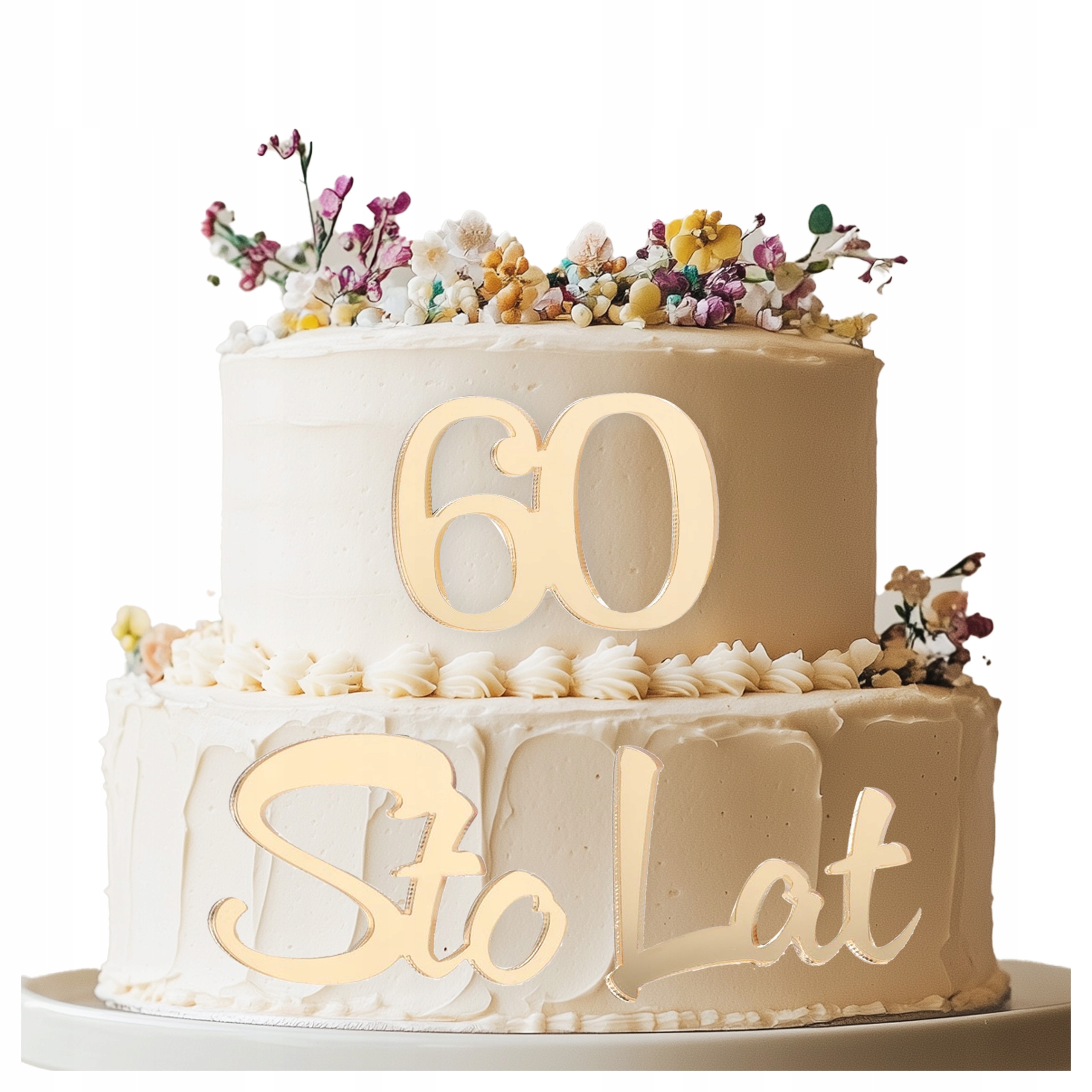 Dekoracje na TORT 20 URODZINY złoty napis TOPPER na TORT dekoracja PLEXI (5905602035144) • Cena ...