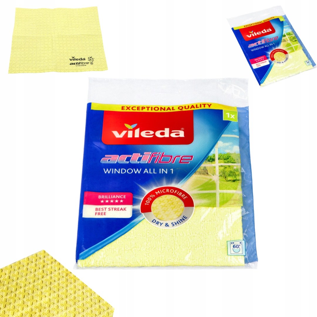 VILEDA ACTIFIBRE ścierka do SZYB okien PVA chłonna 13208751884 - Allegro.pl